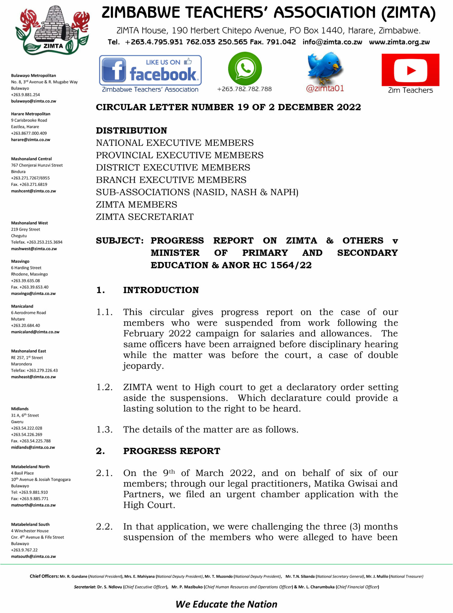 Publications | Zimbabwe Teachers Association