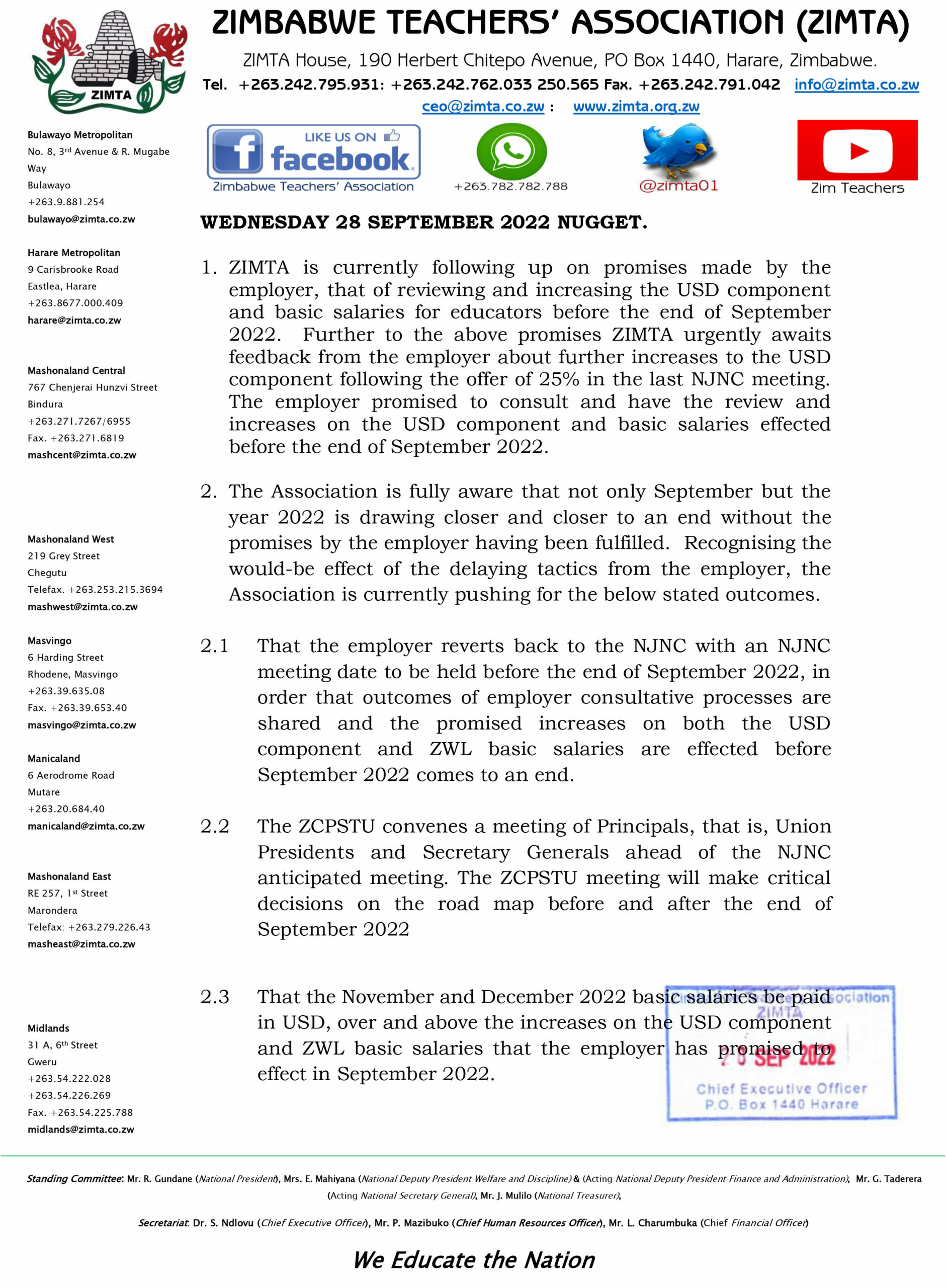 Publications | Zimbabwe Teachers Association